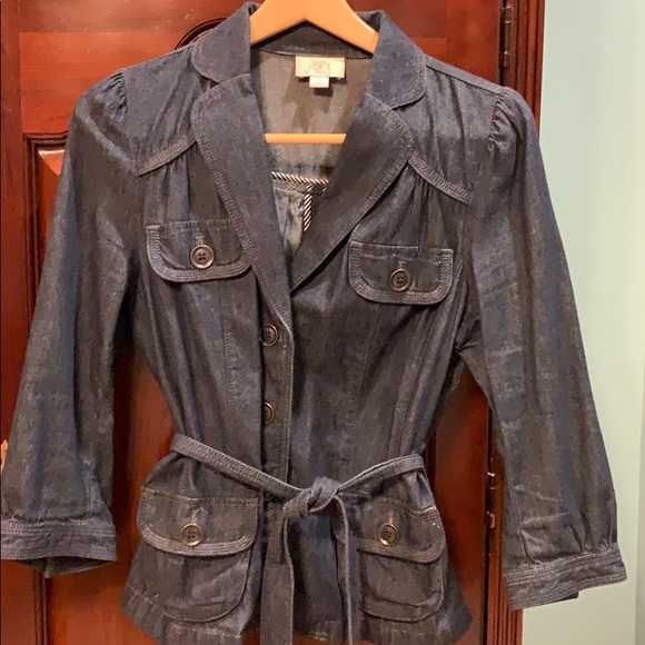 LOFT | Jackets & Coats | Belted Lightweight Denim Jacket | Poshmark